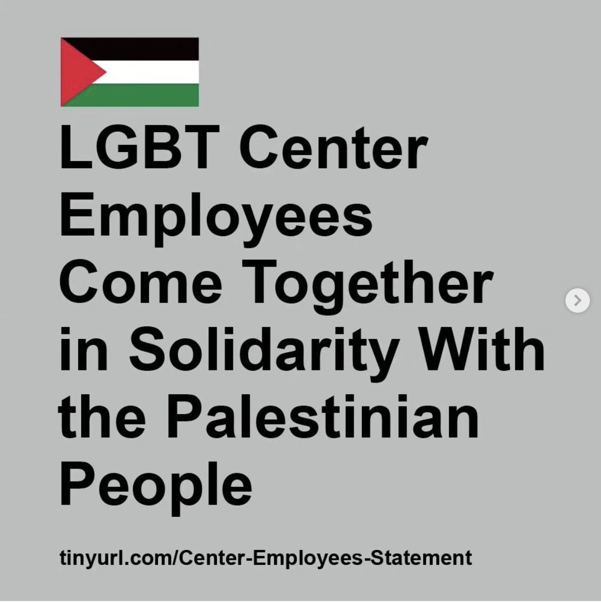 LGBT Community Center Employees Statement in Solidarity with Palestine ...