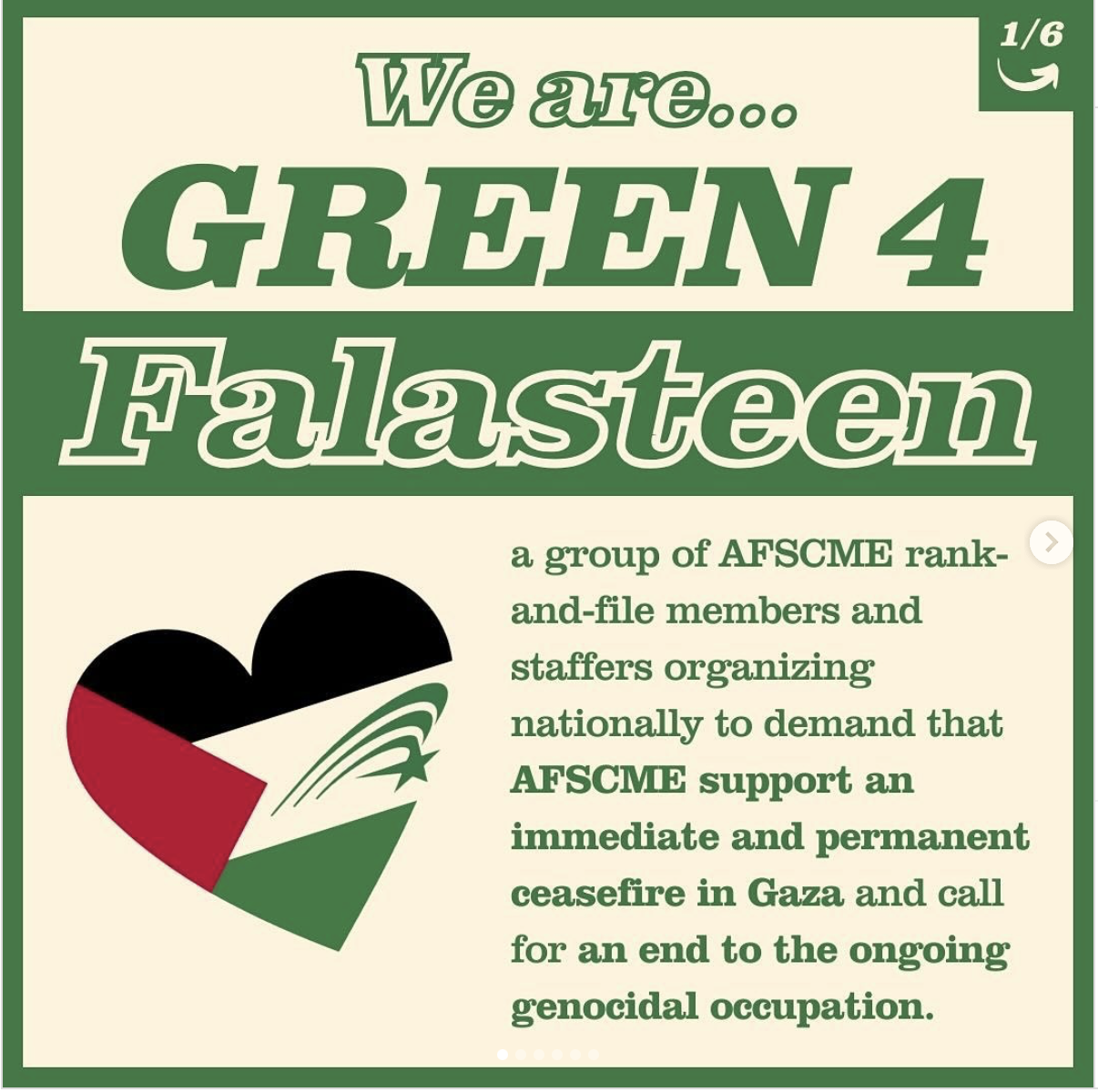 We are Green 4 Falasteen (AFSCME Members) | Labor for Palestine