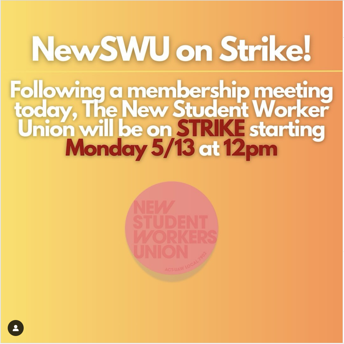 NewSWU on Strike! (New Student Workers Union) | Labor for Palestine