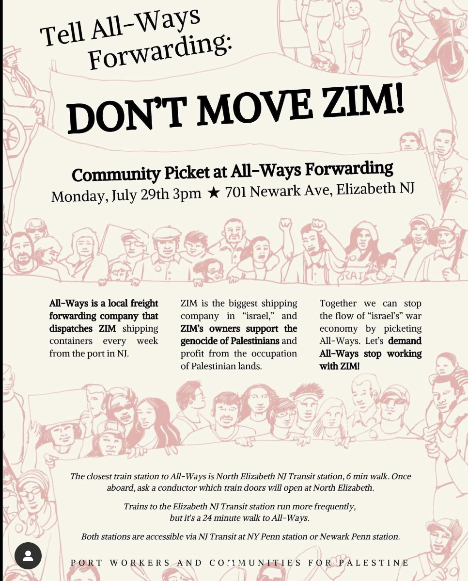 Don’t Move ZIM! (Port Workers & Communities for Palestine | Labor for ...
