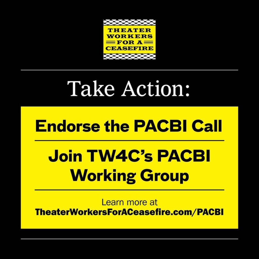 BREAKING: 17 Theater & Performance Organizations Endorse the PACBI Call ...