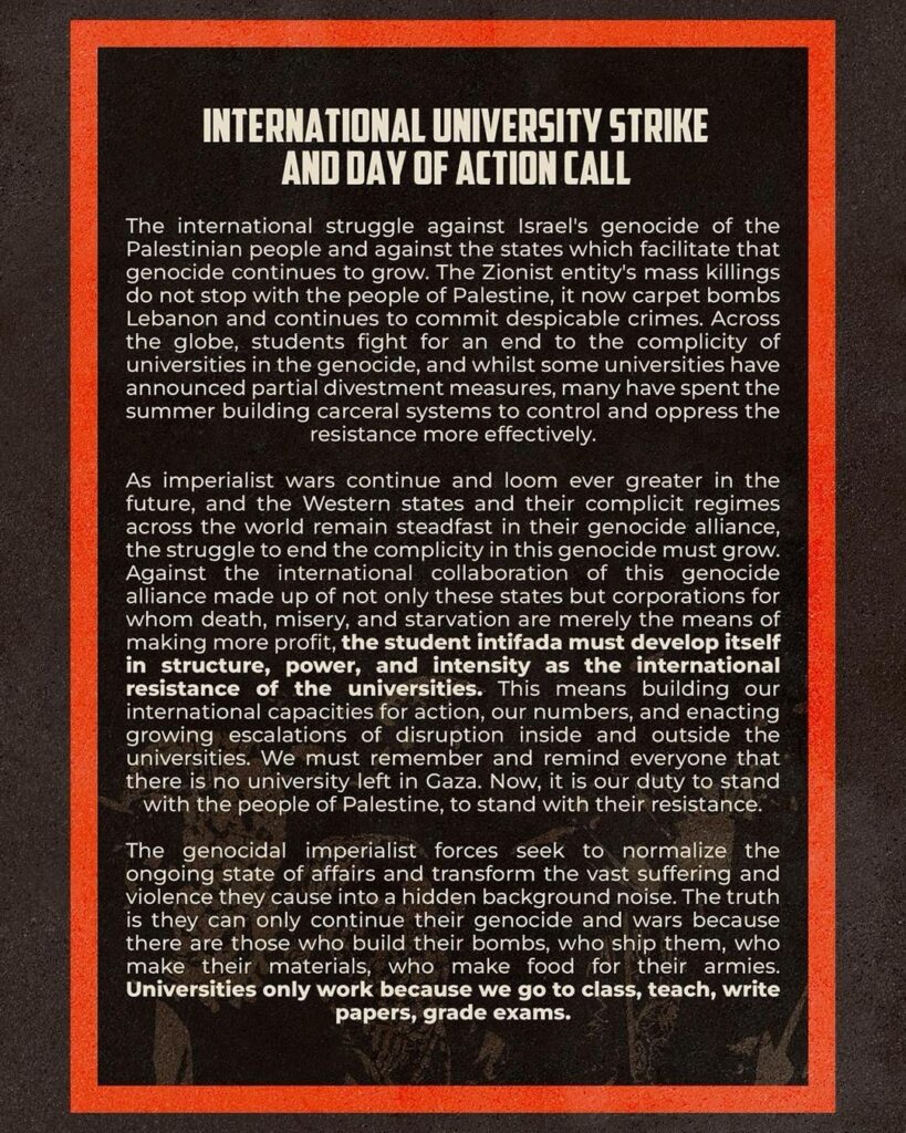 University Strike Against Genocide (National SJP et al.) | Labor for ...