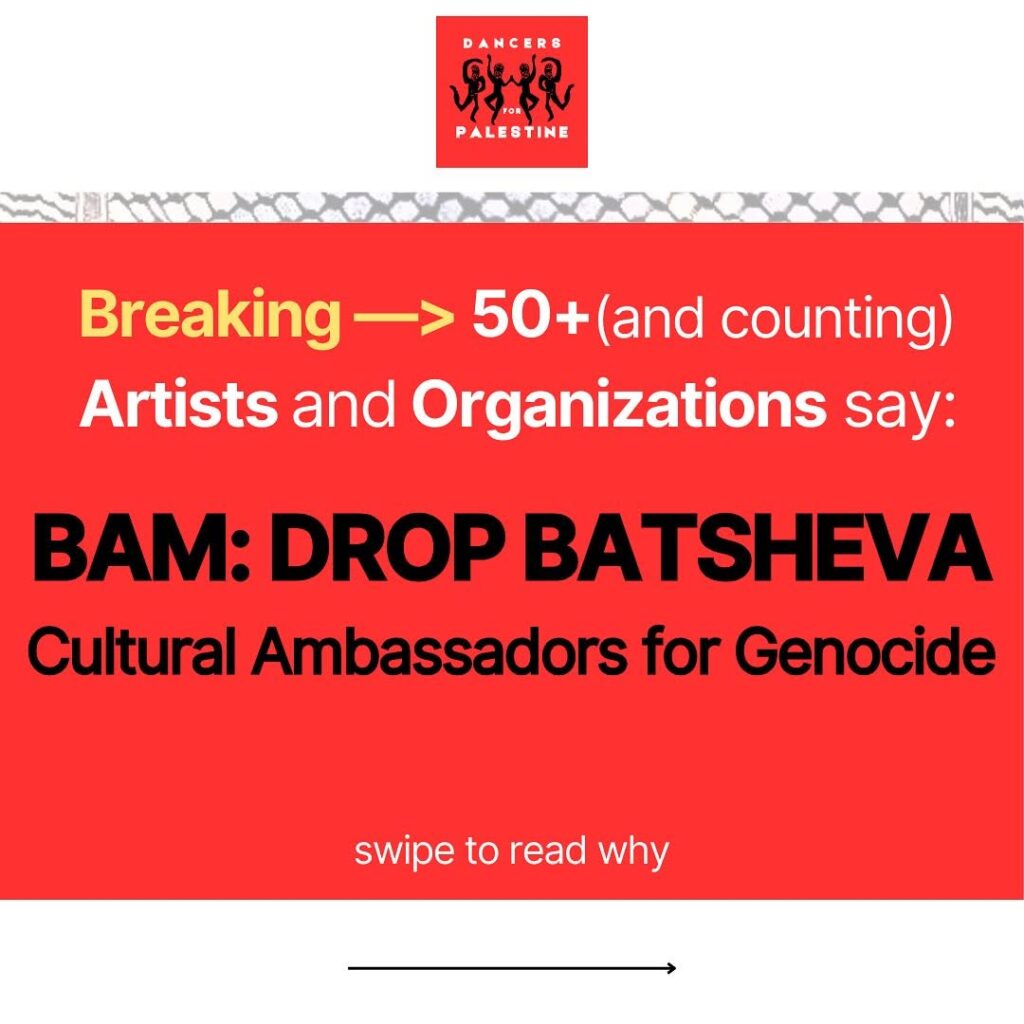 50+ (and counting) Artists and Organizations say – BAM: Drop Batsheva ...