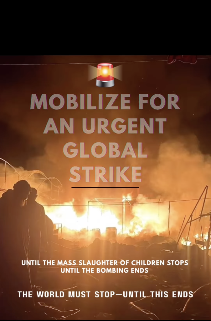 Mobilize for an Urgent Global Strike (Doctors Against Genocide) | Labor ...