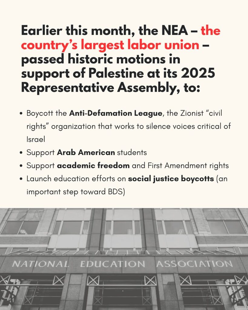 Michigan Divest Commends the National Education Association (NEA) For ...