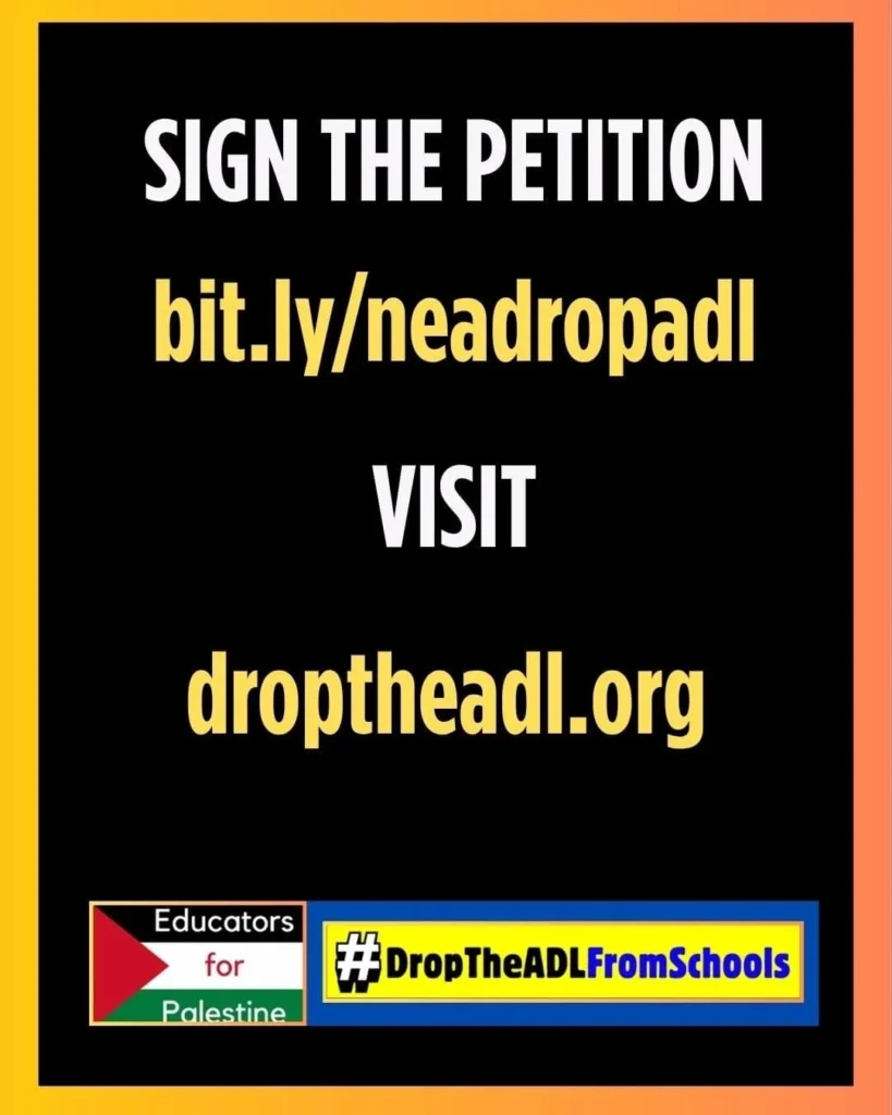 Drop a Letter to Drop the ADL (Educators for Palestine & Drop ADL From ...
